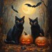 Spooky Black Cat Printable Wall Art Halloween Nursery Decor Download - Etsy