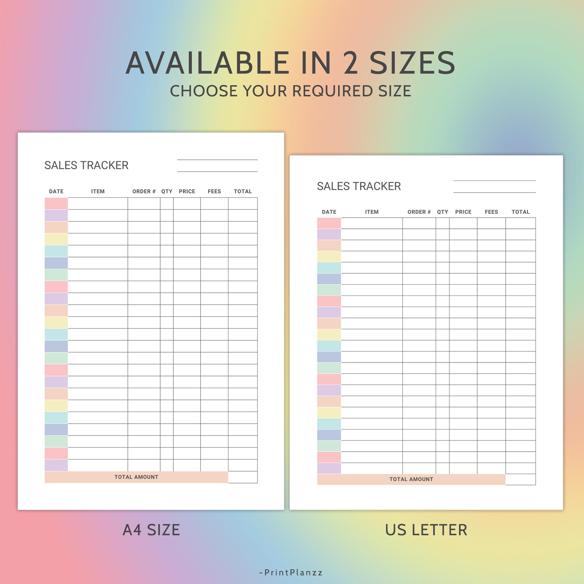 Sales Tracker Printable PDF Online Business Sales Canva Editable Sales ...