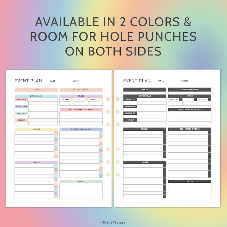 Event Planner Printable Party Planner Bundle Editable Party Event ...