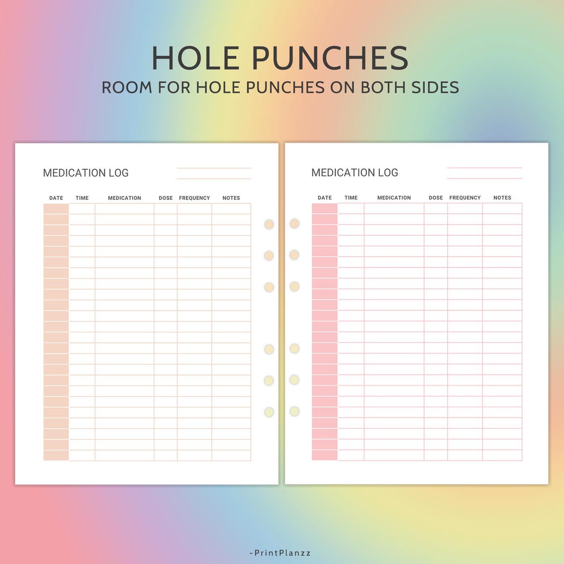 Medication Log Printable Daily Medication Tracker Medication Intake ...