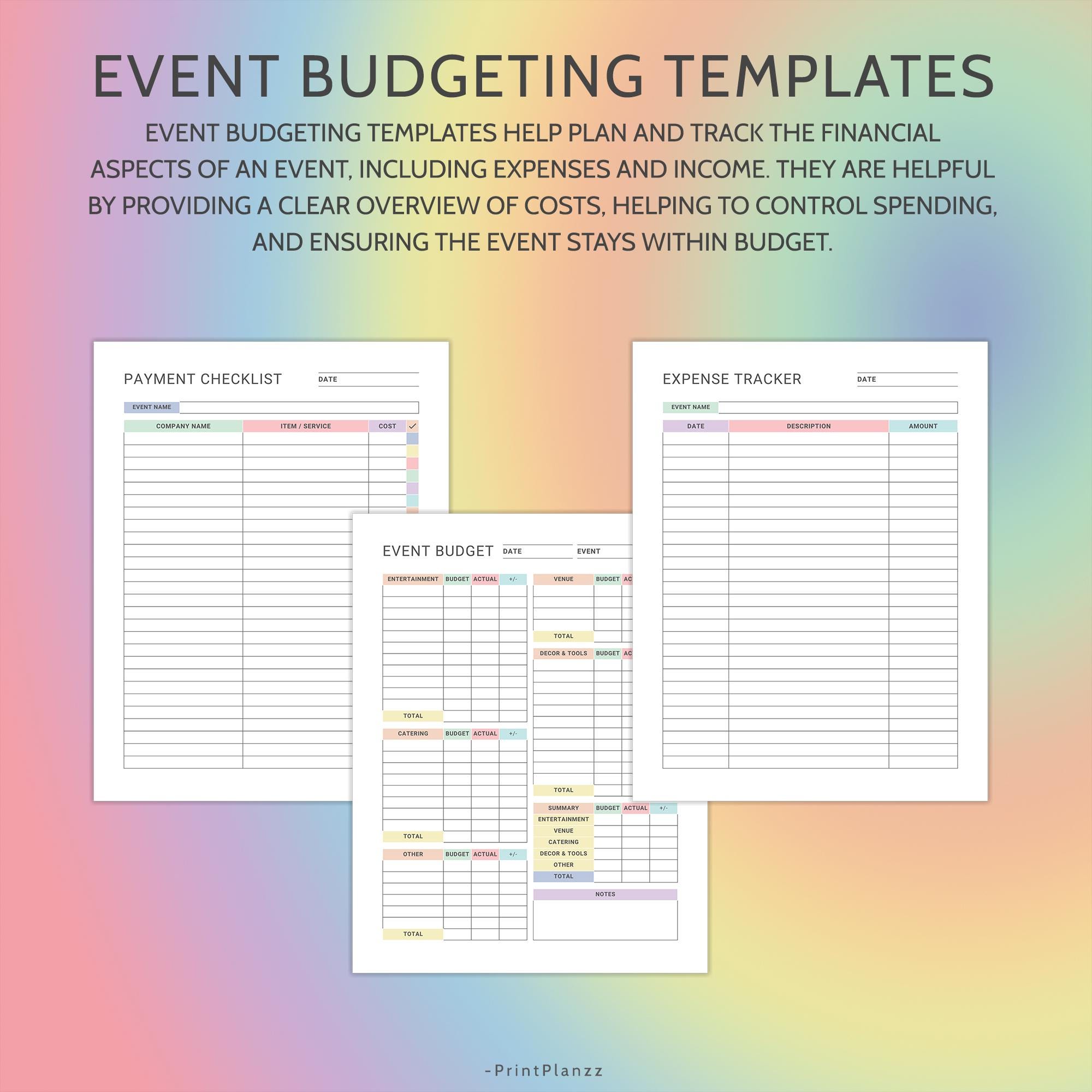 Event Planner Printable Party Planner Bundle Editable Party Event ...