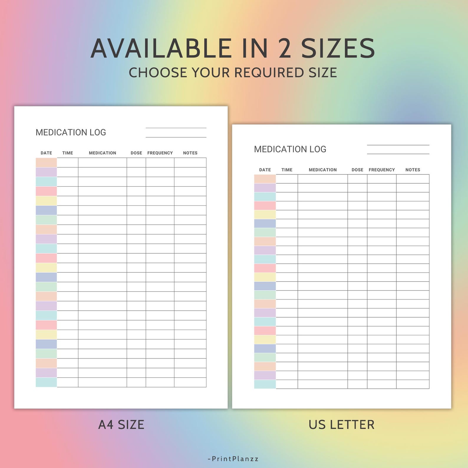 Medication Log Printable Daily Medication Tracker Medication Intake ...
