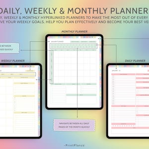 All in One Digital Planner Undated iPad & Android Planner Goodnotes ...