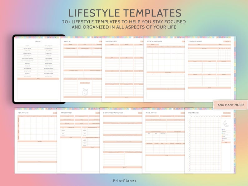 All in One Digital Planner Undated iPad & Android Planner Goodnotes ...