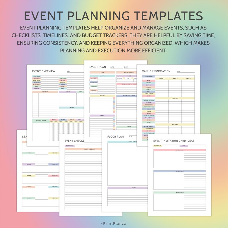 Event Planner Printable Party Planner Bundle Editable Party Event ...