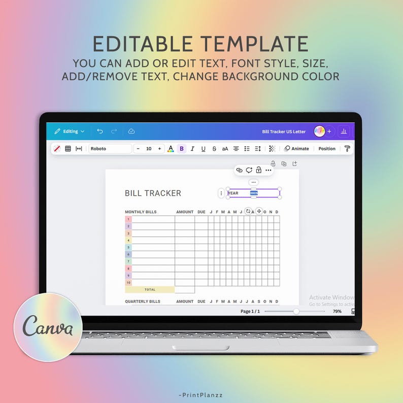 Bill Payment Tracker Printable Bill Tracker Bill Organizer & Checklist ...