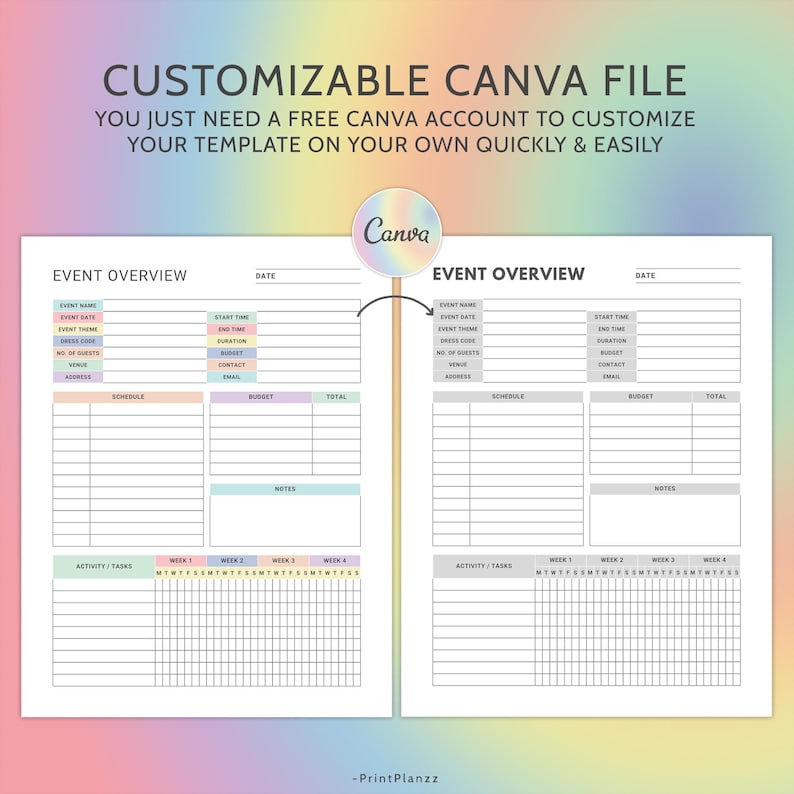 Event Planner Printable Party Planner Bundle Editable Party Event ...