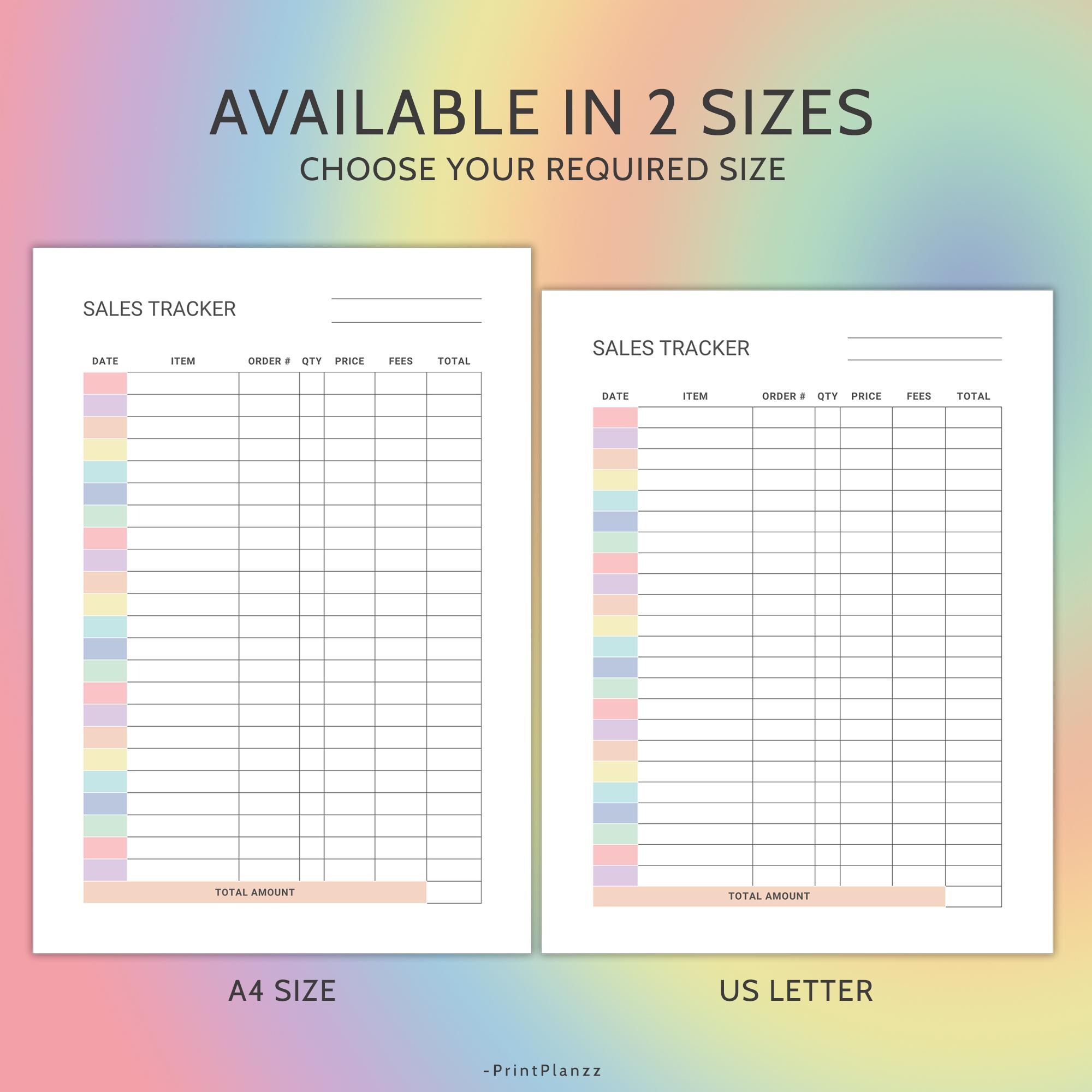 Sales Tracker Printable PDF Online Business Sales Canva Editable Sales ...