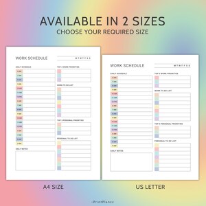 Work From Home Planner Personal Daily Planner Daily Hourly Schedule ...