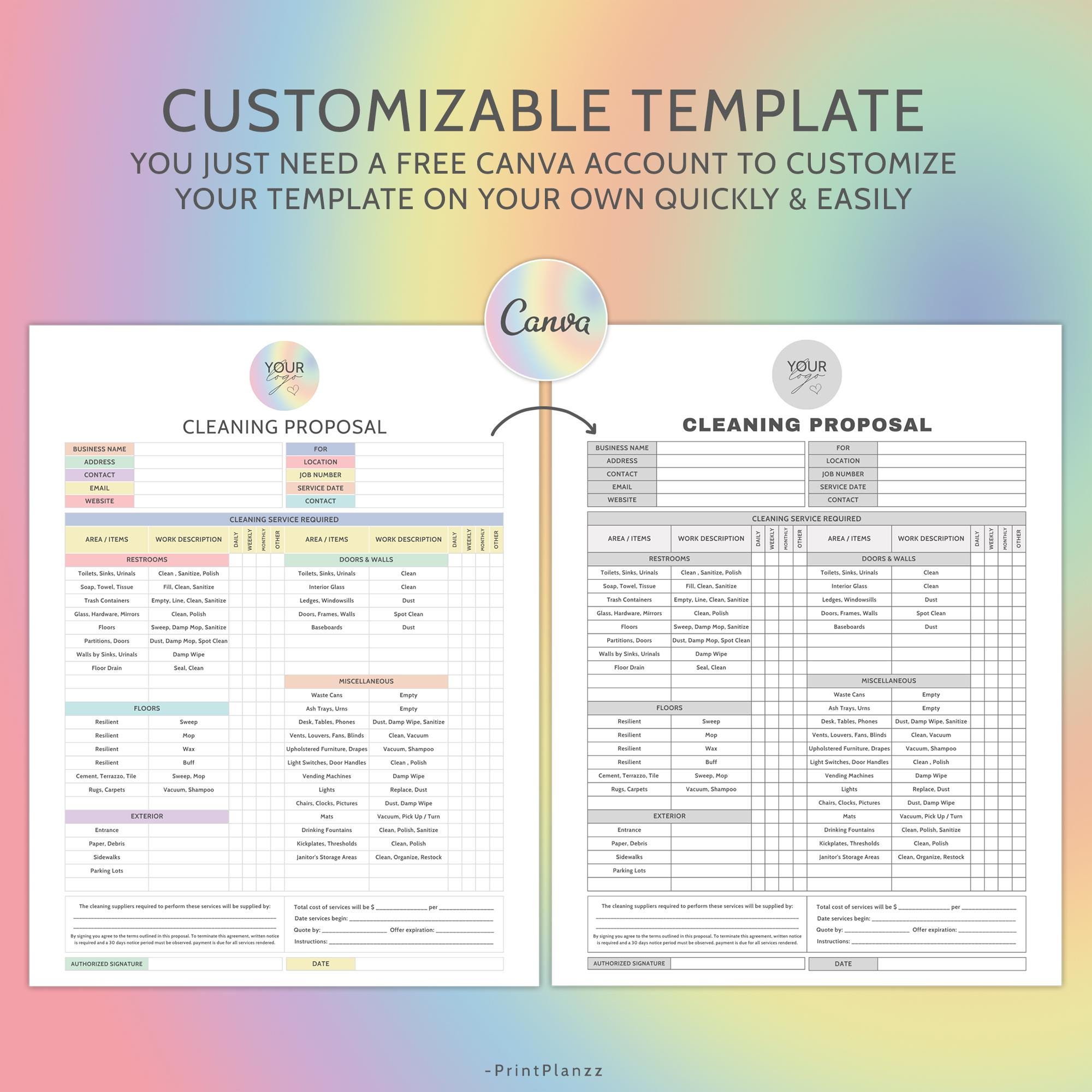 Editable Cleaning Proposal Template Cleaning Service Proposal Business ...