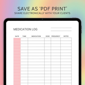 Medication Log Printable Daily Medication Tracker Medication Intake ...