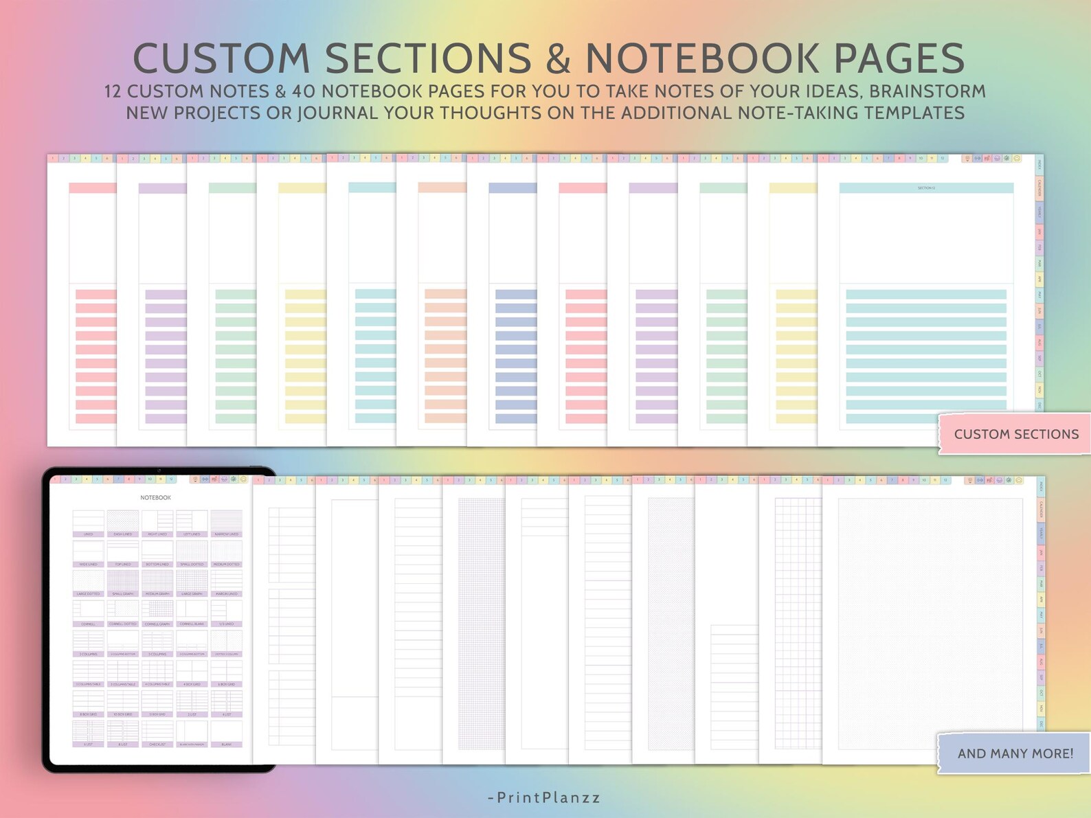 All in One Digital Planner Undated iPad & Android Planner Goodnotes ...