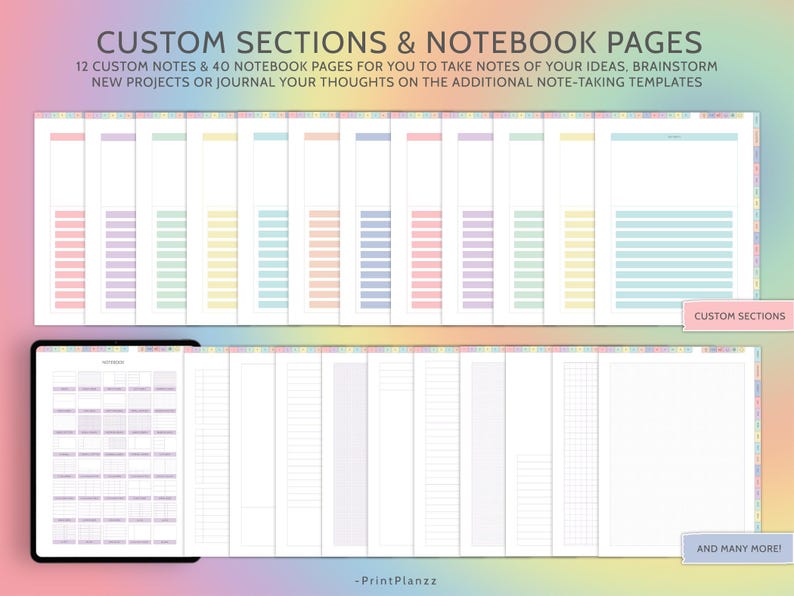 All in One Digital Planner Undated iPad & Android Planner Goodnotes ...
