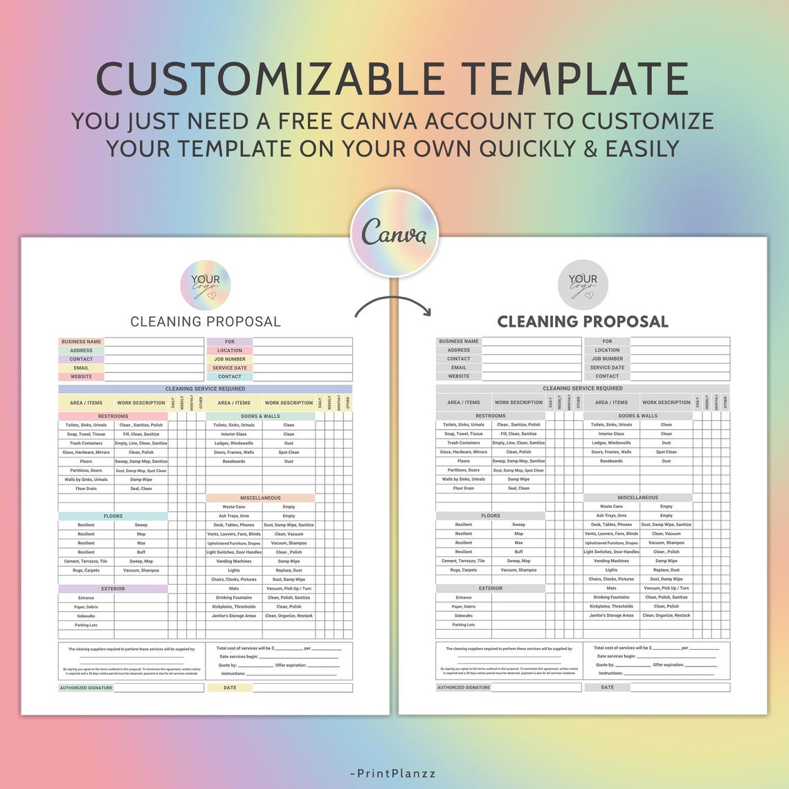 Editable Cleaning Proposal Template Cleaning Service Proposal Business ...