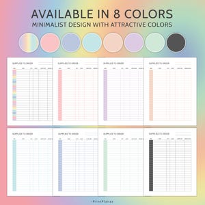Supplies to Order Supplies Tracker Printable Inventory Tracker Small ...