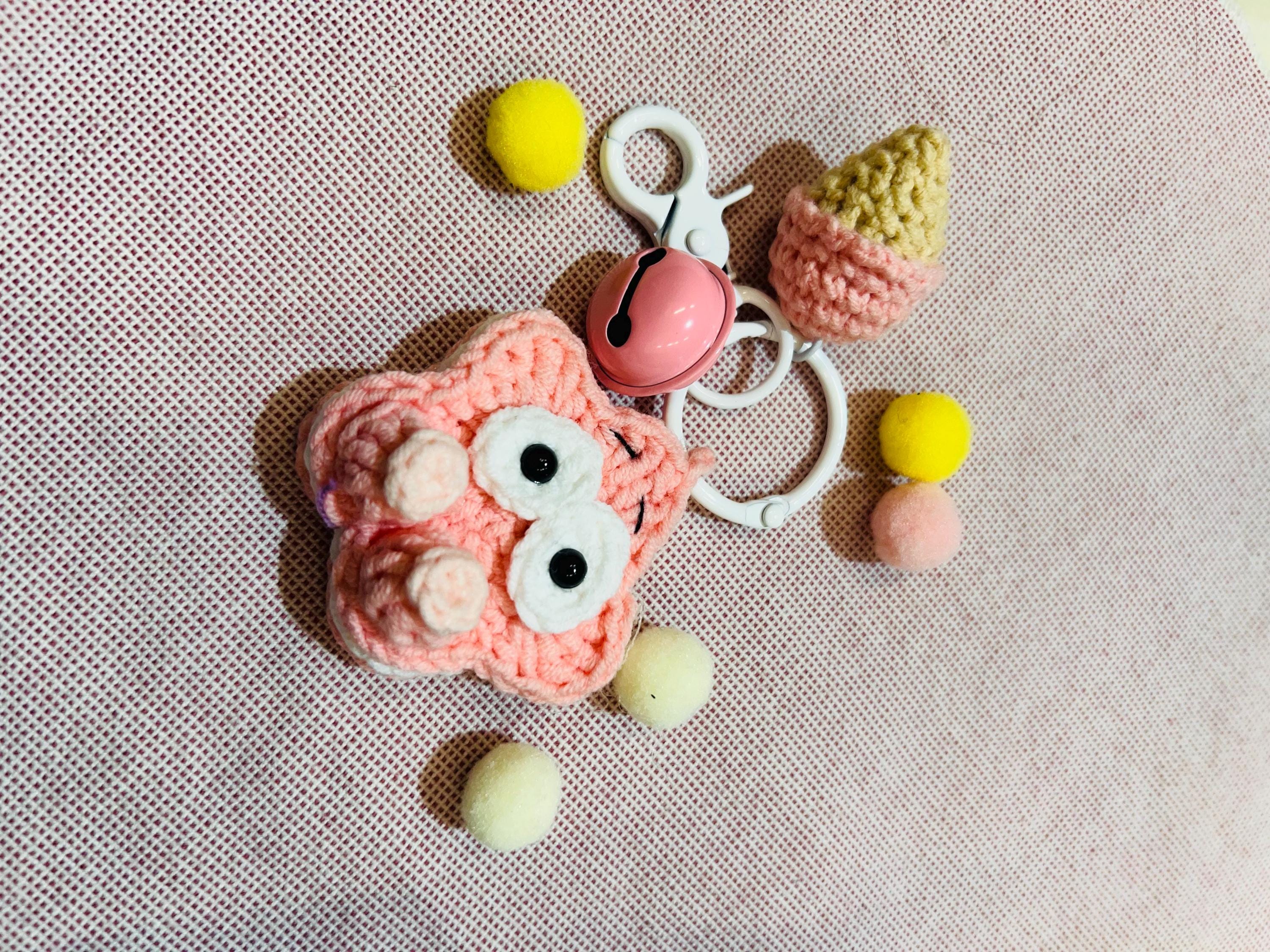 Handmade Crochet Spongebob and Patrick Star Keychain Set Cute Cartoon ...