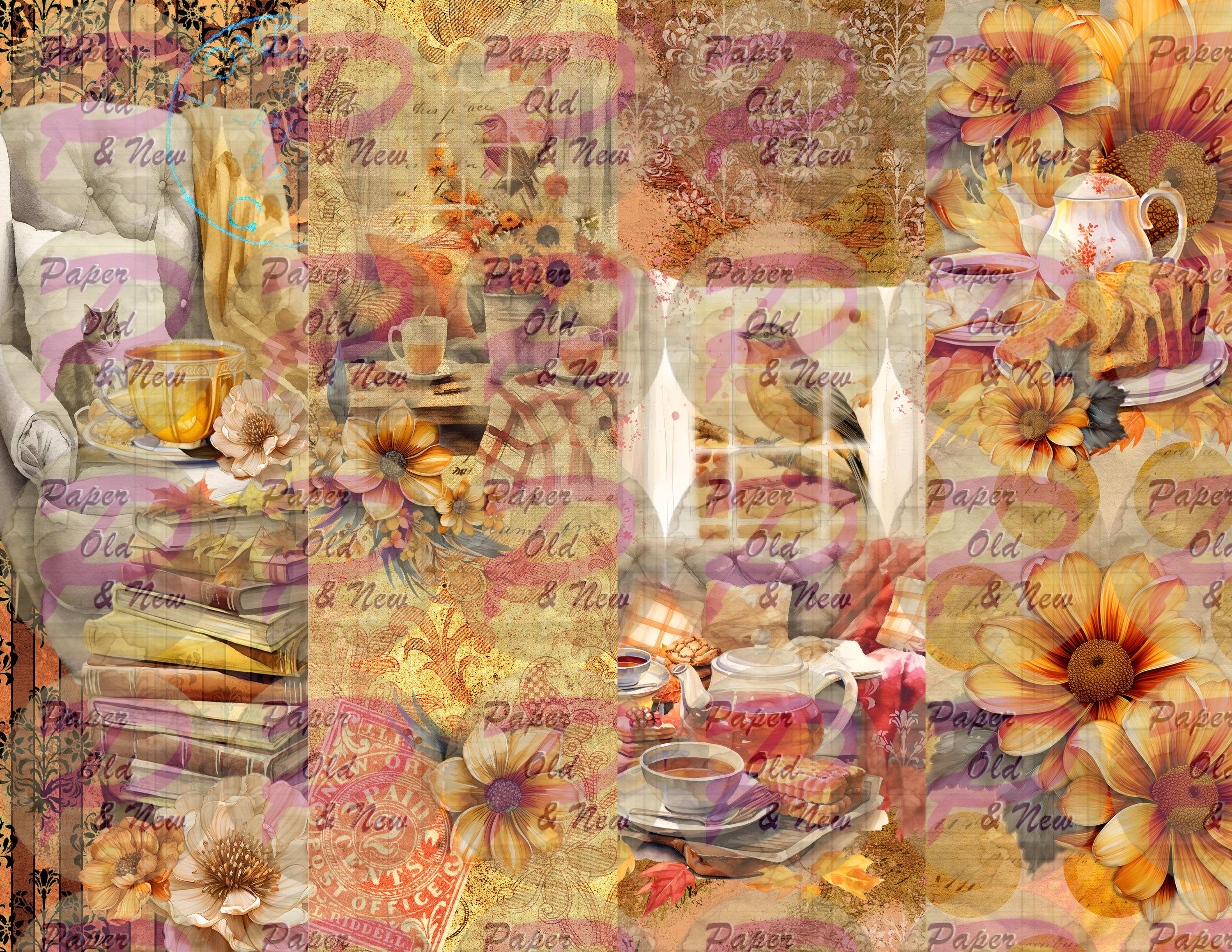 Cozy Autumn Tea Ephemera Kit - Etsy