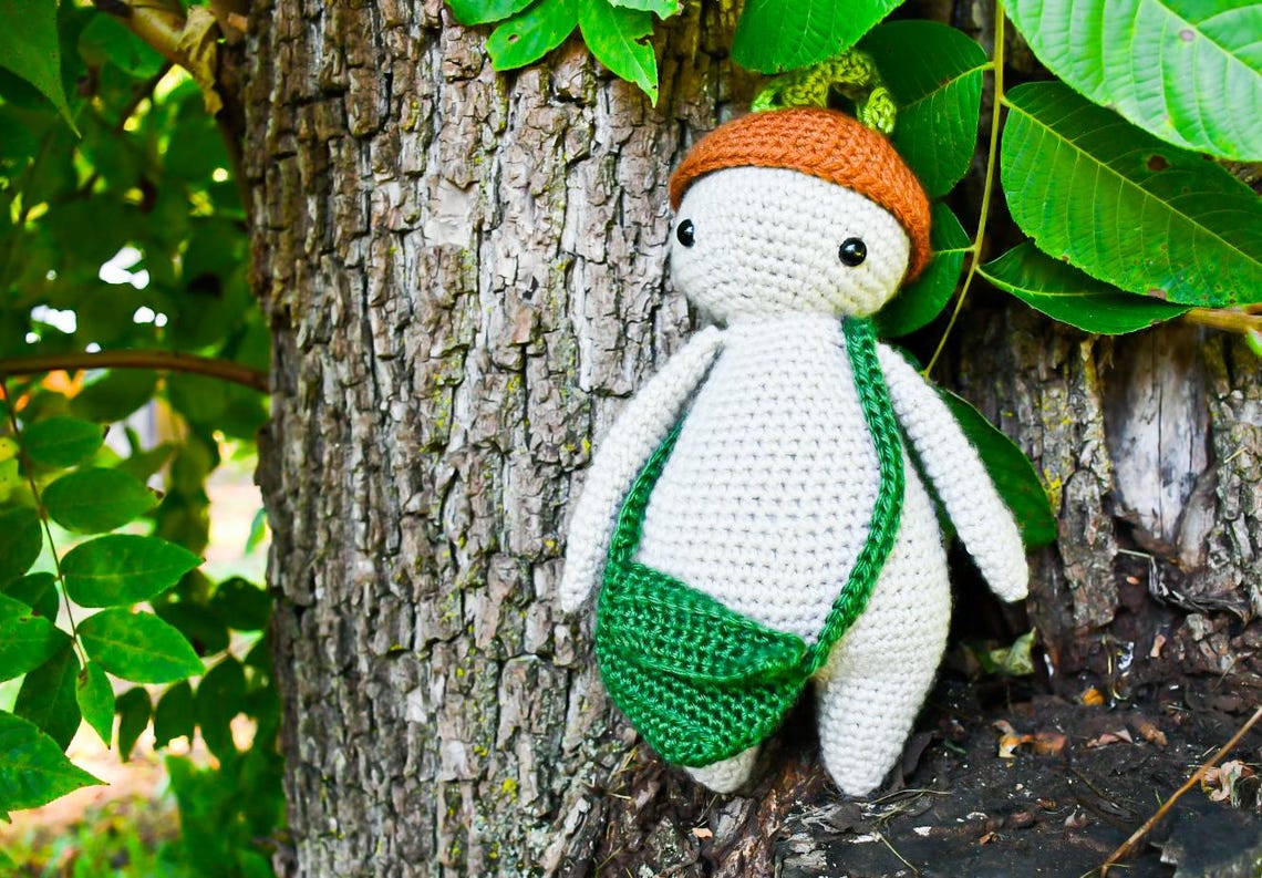 Sweet Sprout the Forest Sprite: A Crochet Stuffed Nature Friend - Etsy