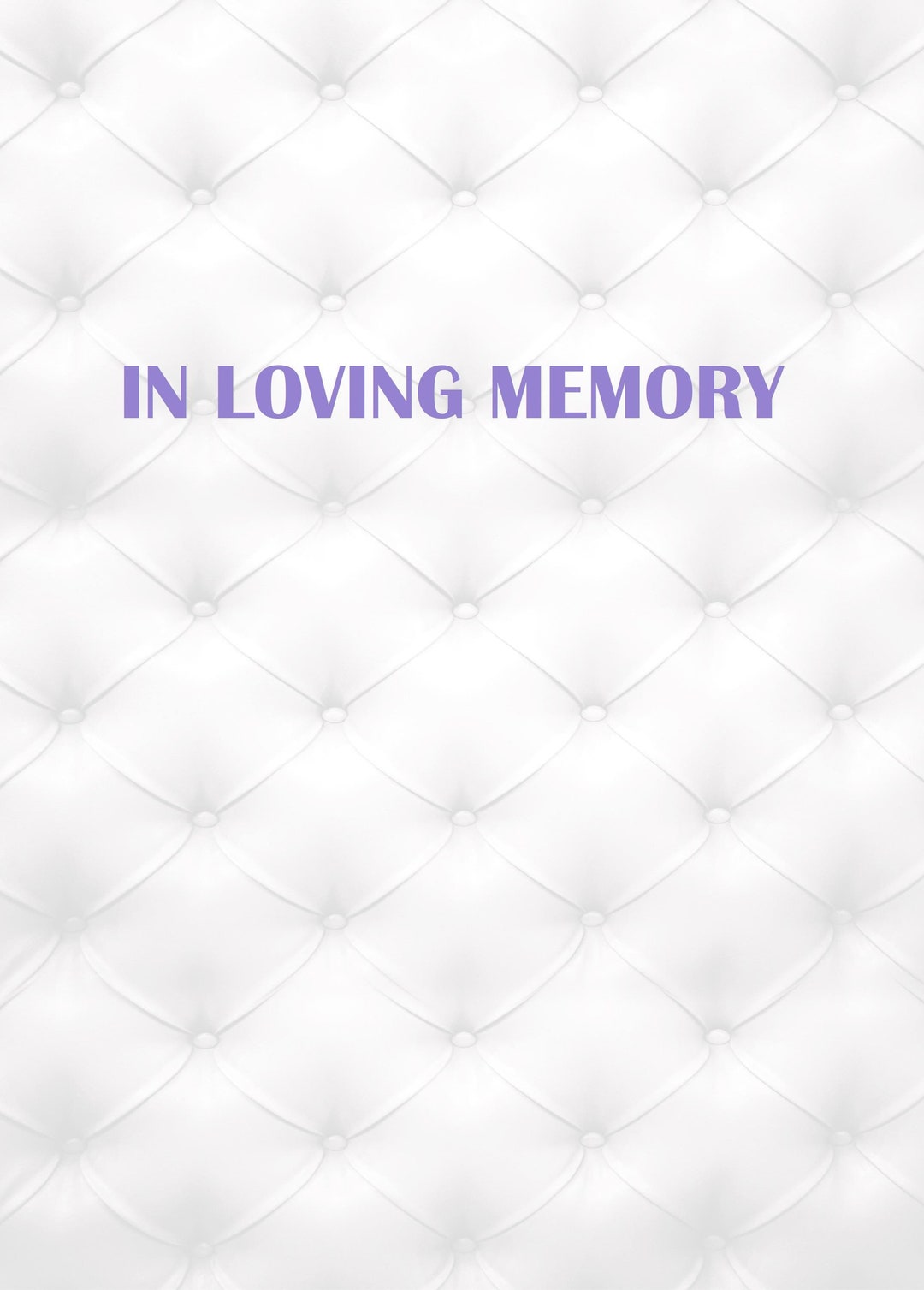 In Loving Memory Memorial, in Memory of Card Grieving Mourning Card ...
