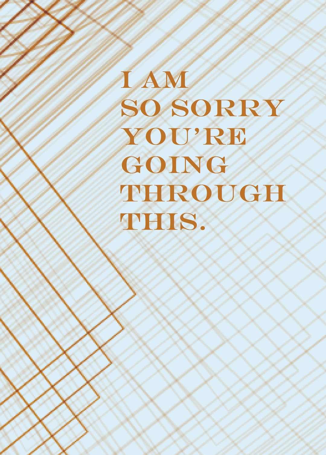 I Am so Sorry You're Going Through This Supportive Sympathetic Card ...