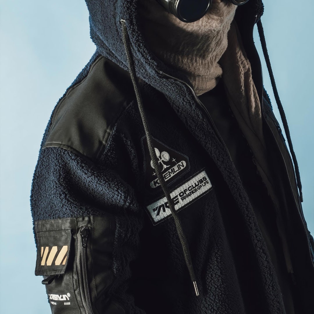 Sleek and Modern Futuristic Cyber Techwear Pullover Hoodie & Tactical ...