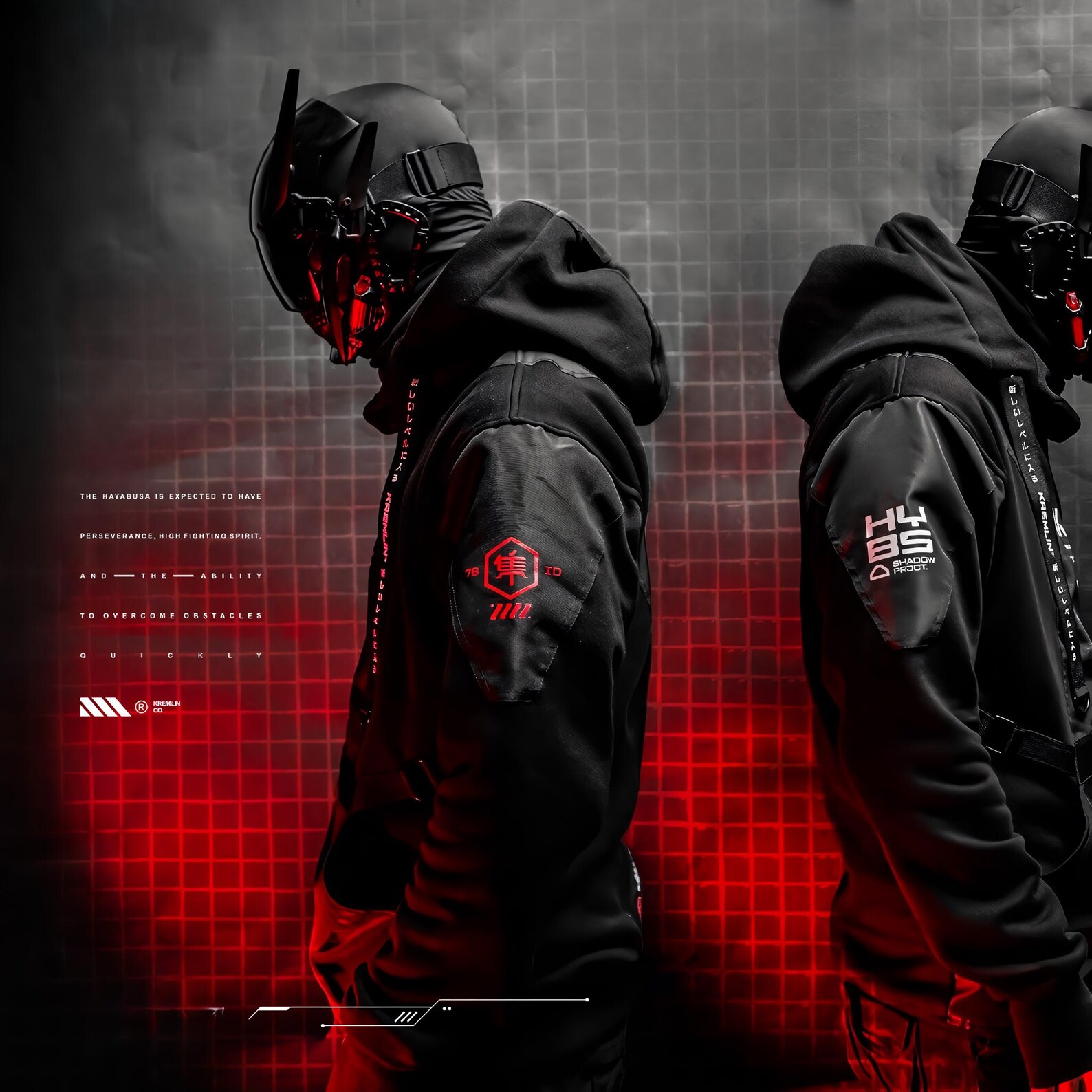 Futuristic Cyber Techwear Pullover Hoodie Jacket for Men Sleek, Modern ...