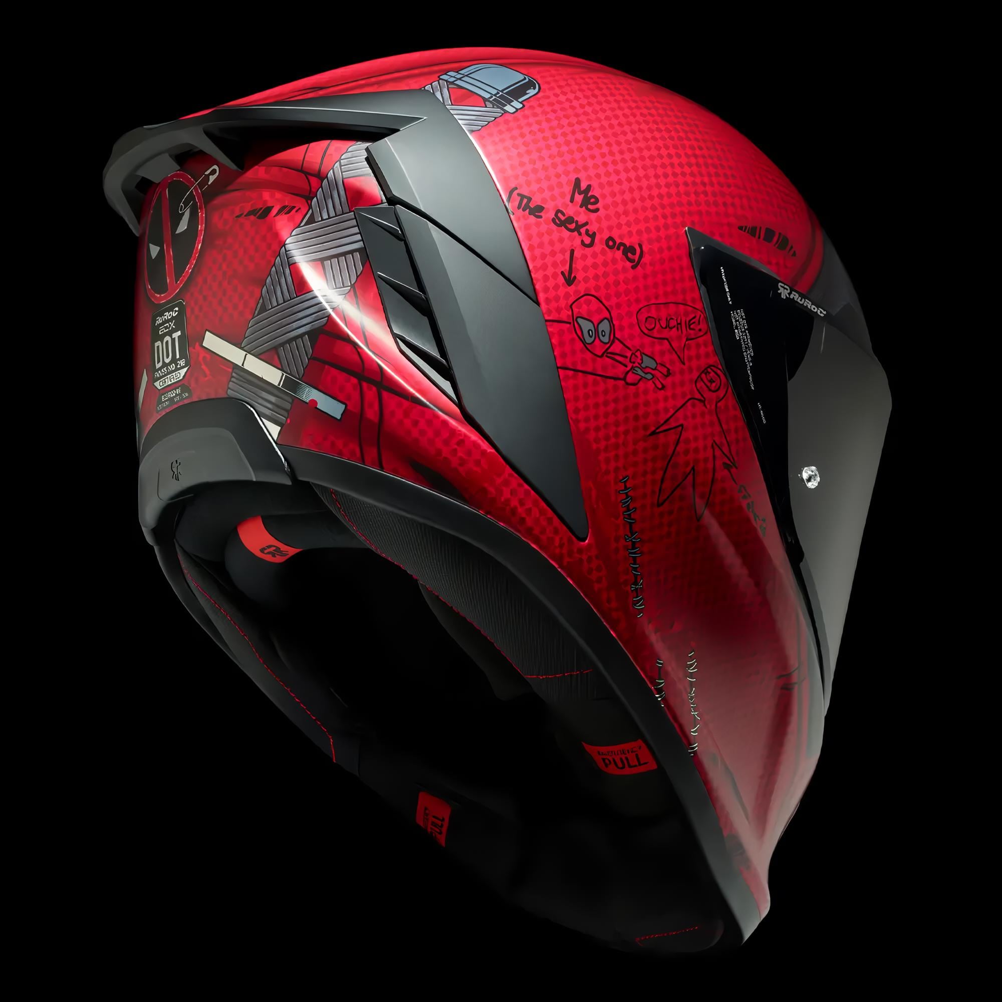 Full Face Racing Helmet Offroad Motorcycle Helmet Motorbike Sports Red ...