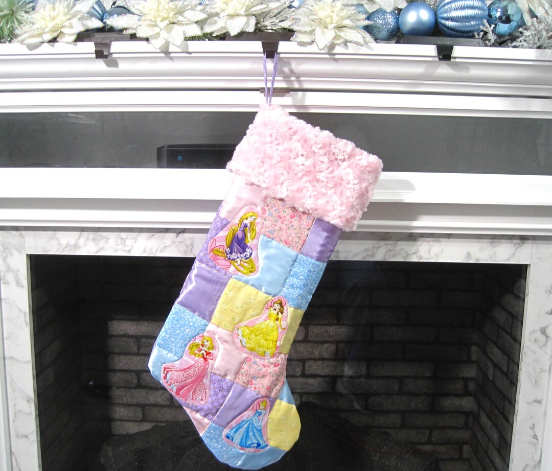 4 Disney Princesses Patchwork Quilted Christmas Stocking for Girls ...