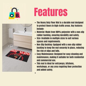 Cristiano Ronaldo Mat Ronaldo Rug Home Decor Non Slip Rug Bath Rug ...