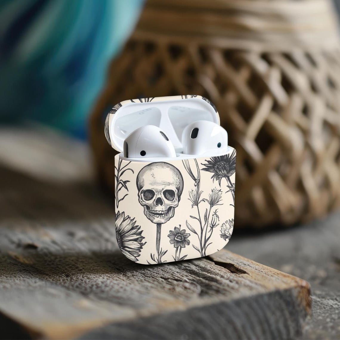 Gothic Skull AirPod Case, Apple AirPod Cover, Spooky Wireless Earphone ...