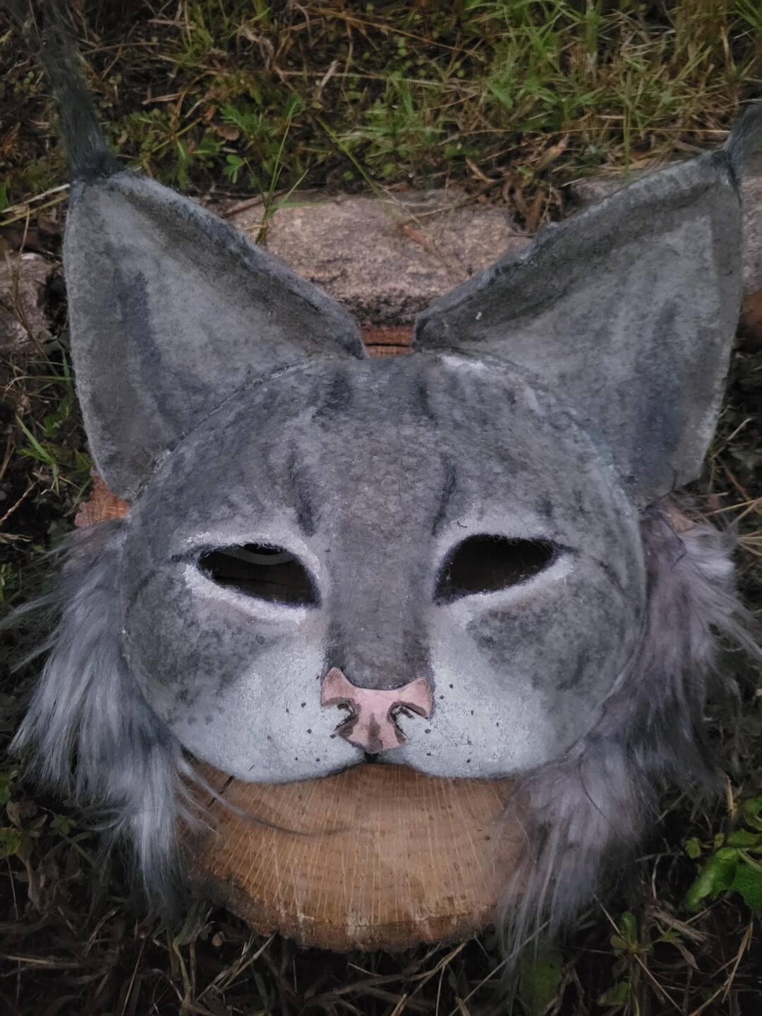 Grey Lynx Therian Mask - Etsy