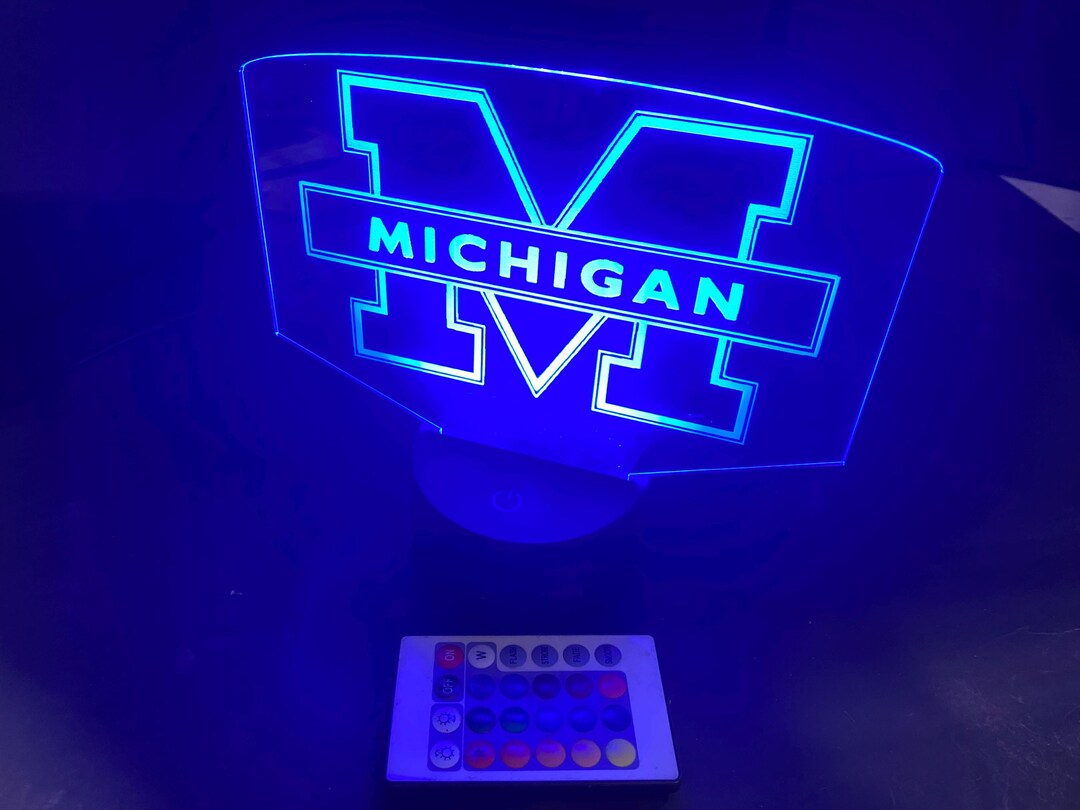 Michigan Led Table Light Sign - Etsy