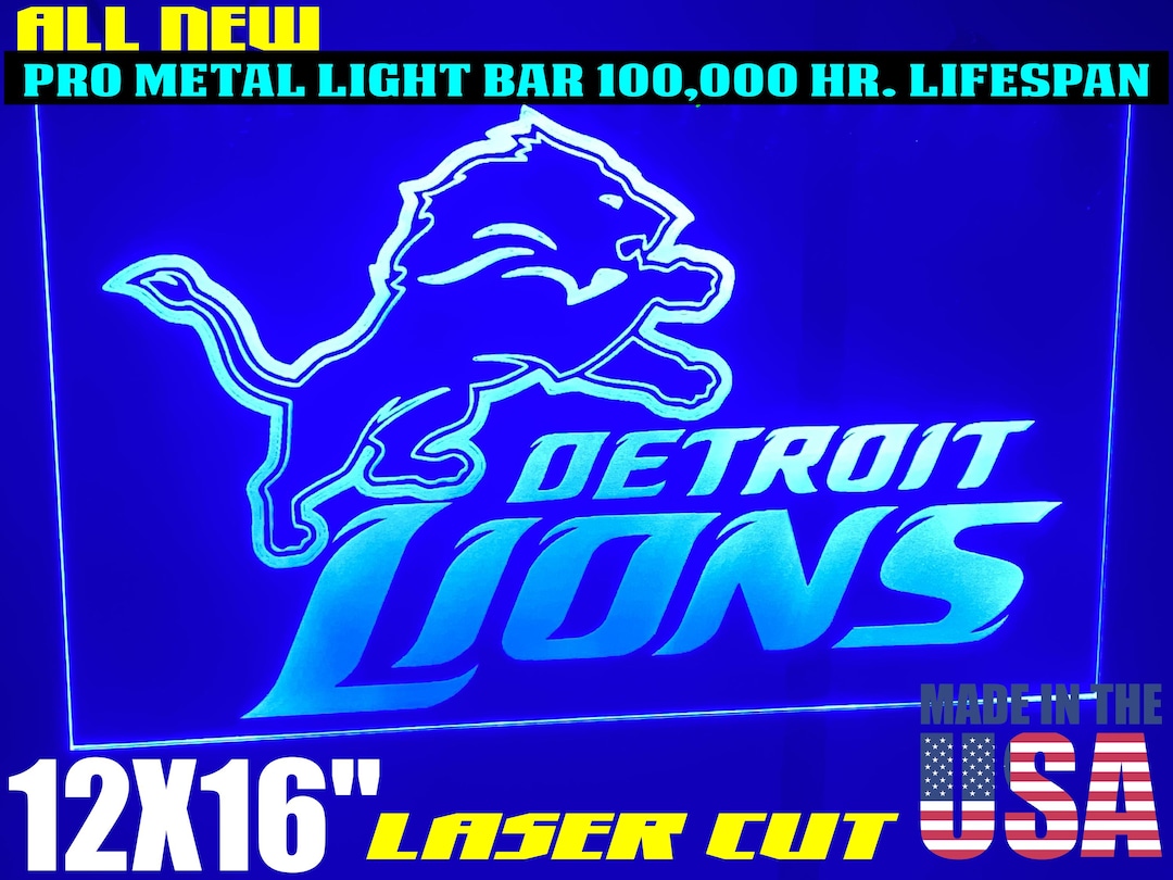 Detroit Lions Light Sign Led Acylic - Etsy
