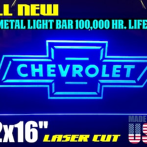 Chevy Bowtie Light Sign Led Acrylic - Etsy