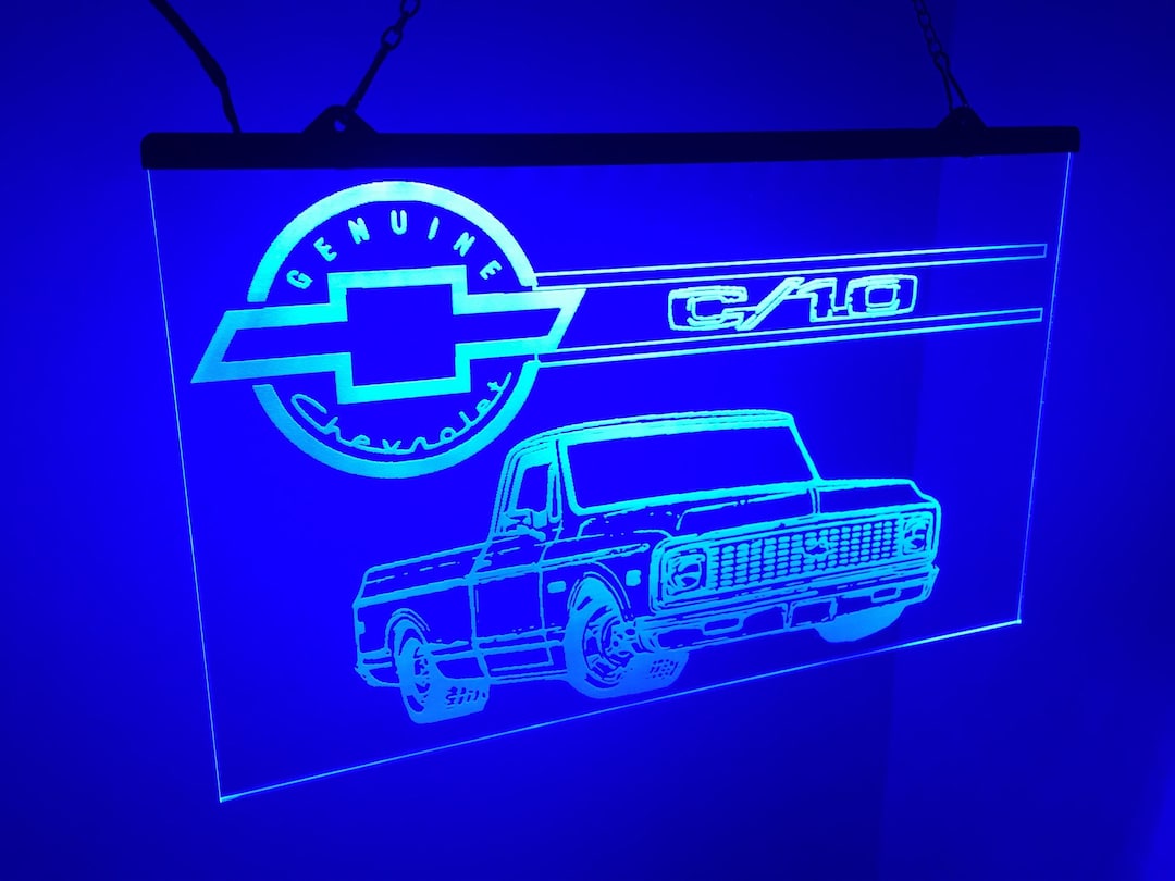 Chevy C-10 Light Sign Led Acrylic - Etsy