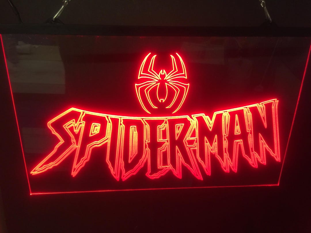 Spiderman Light Sign Led - Etsy
