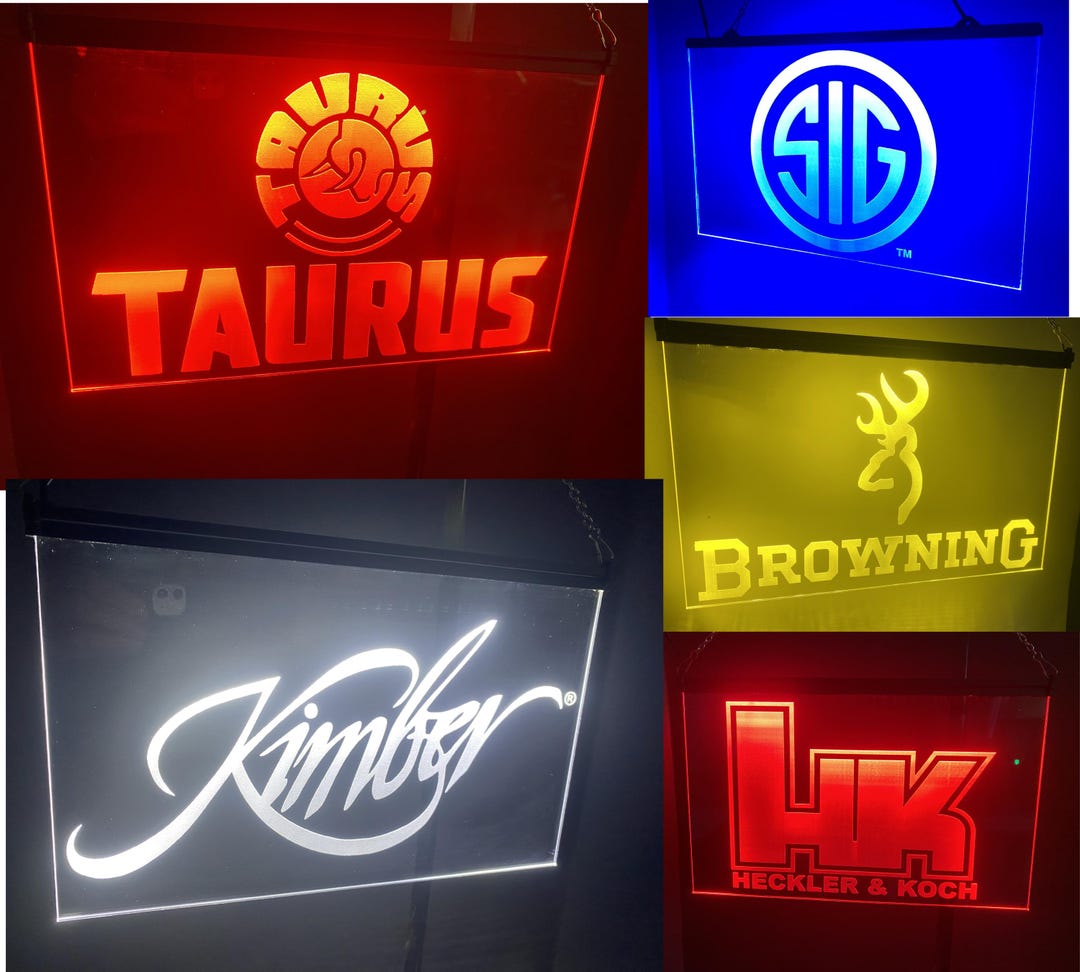 Gun Shop Light Sign Led Acrylic - Etsy