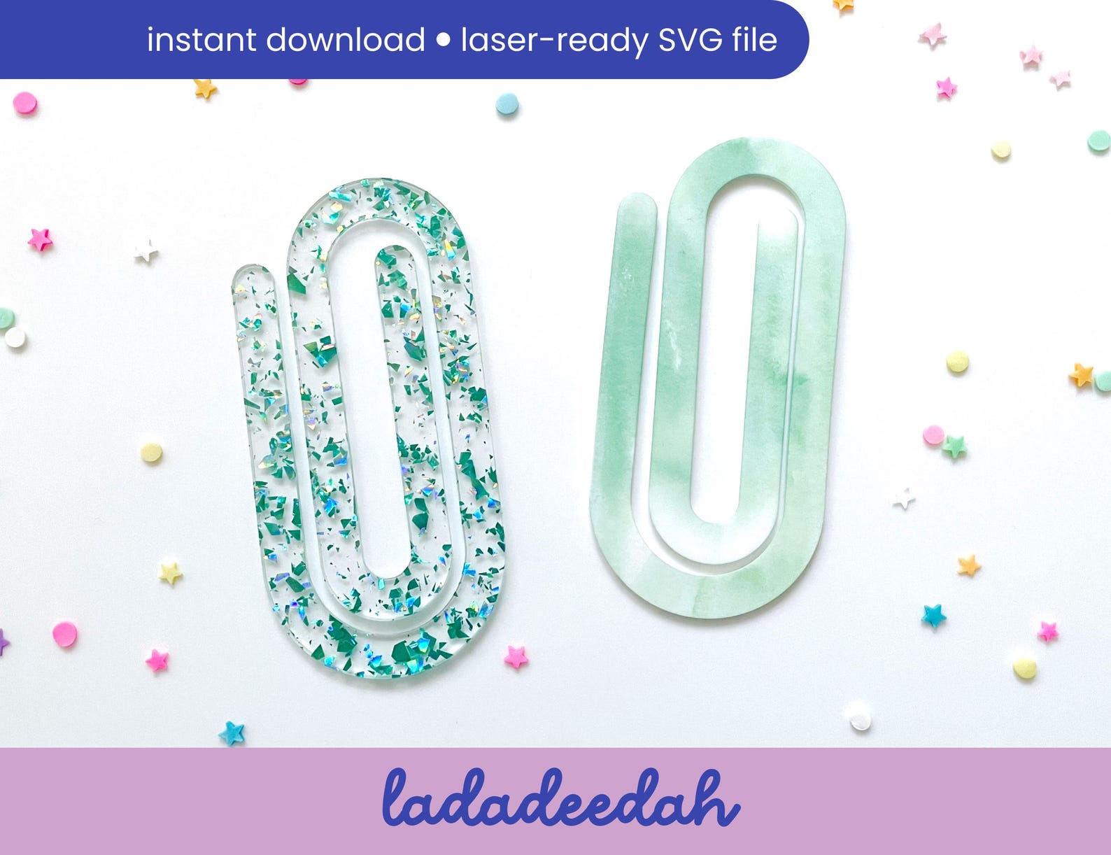 Jumbo Paperclip Bookmark - Laser SVG File - Commercial Use - Etsy