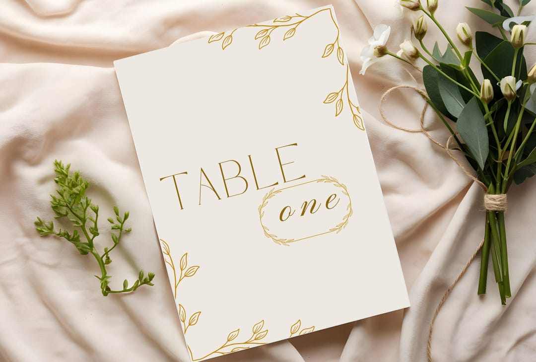 EDITABLE Table Signs, Table Number Signs, Editable Sign Template ...