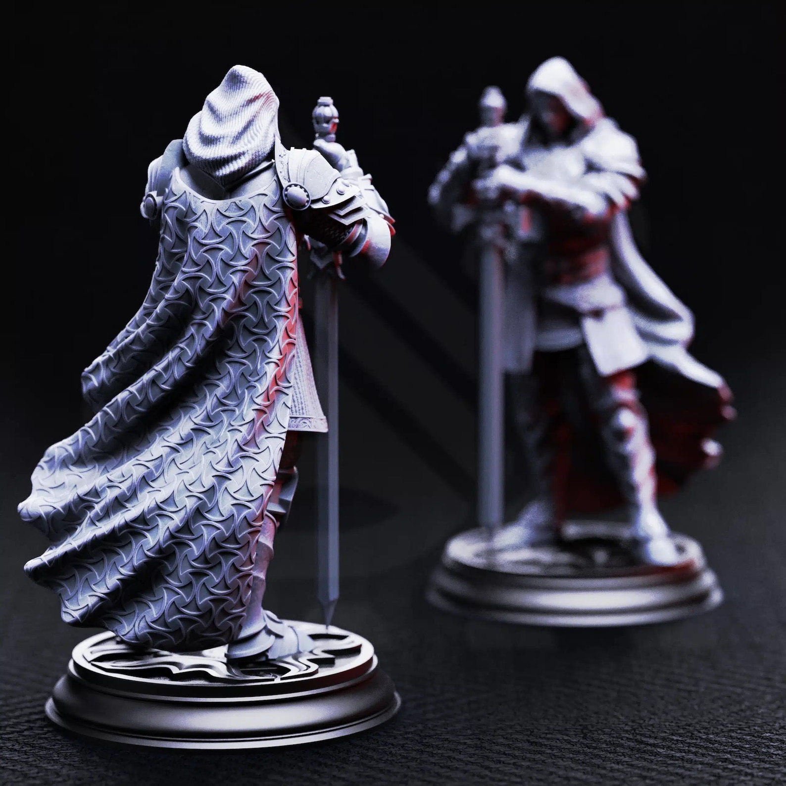 Visage – the Faceless Knight D&D Miniature Vampire Hunter Fighter ...