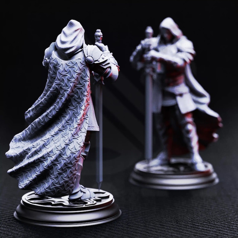 Visage – the Faceless Knight D&D Miniature Vampire Hunter Fighter ...