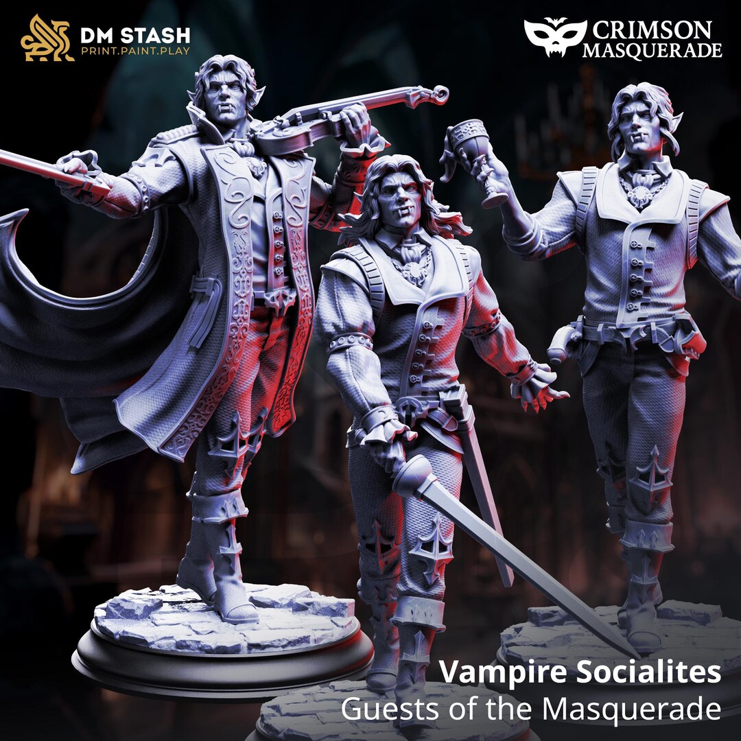 Set of 3, Vampire Socialites – Guests of the Masquerade Bard Dungeons ...