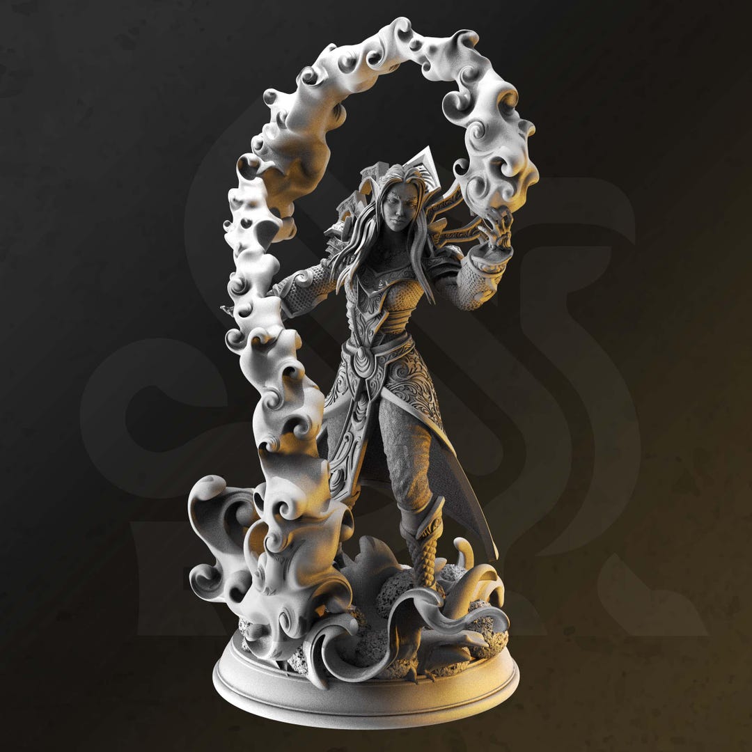 Irivyl – the Blind Seeress D&D Miniature Elf Mage Wizard Sorcerer ...