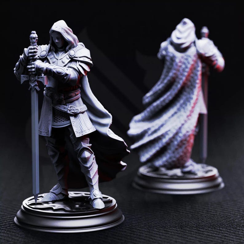 Visage – the Faceless Knight D&D Miniature Vampire Hunter Fighter ...