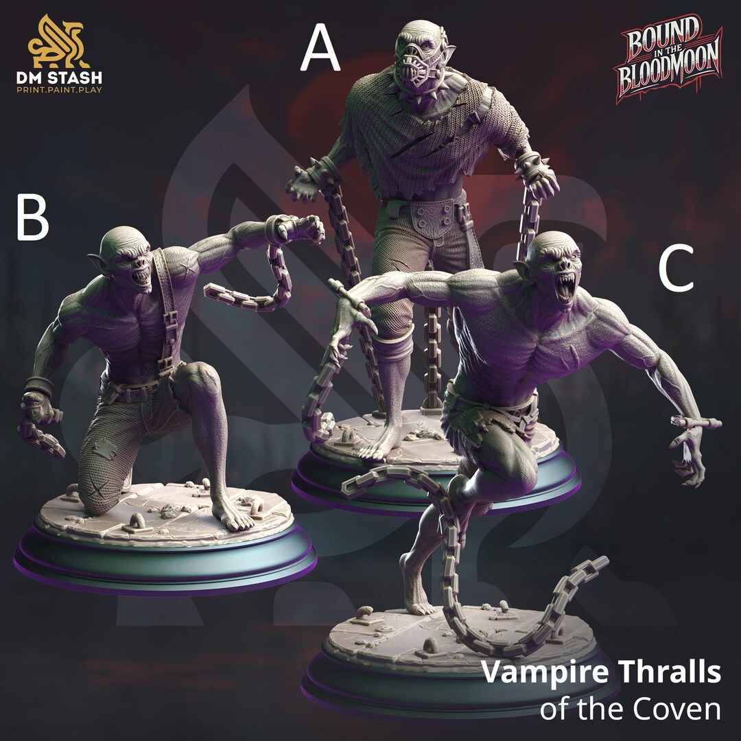 Vampire Thralls of the Coven D&D DND Miniature Undead Zombie Monster ...