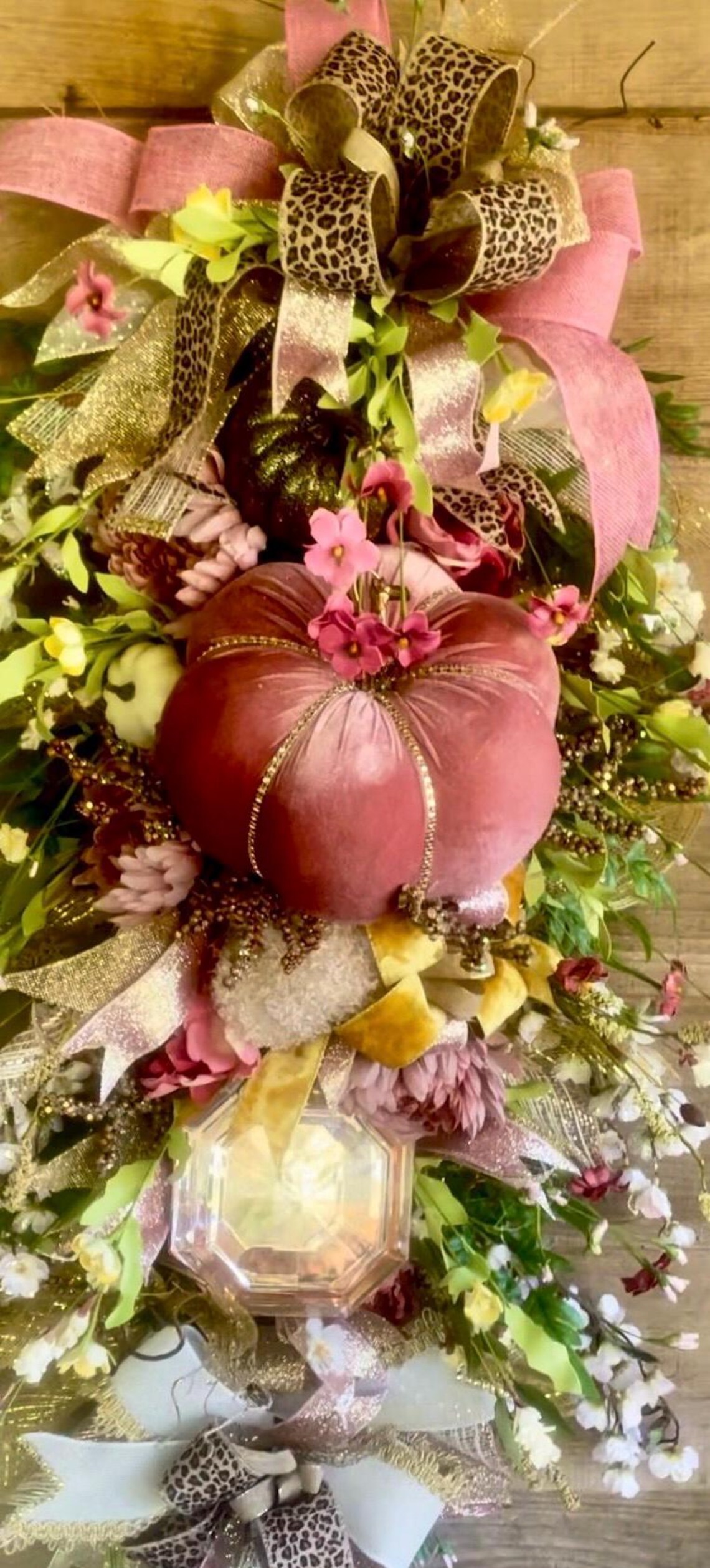 Glam XL Posh Jeweled Blush Swag - Etsy