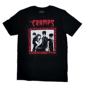 ザ・クランプス メンズ サイコビリー Tシャツ ブラックレザー ザ・クランプス メンズ サイコビリー Tシャツ ブラックレザー