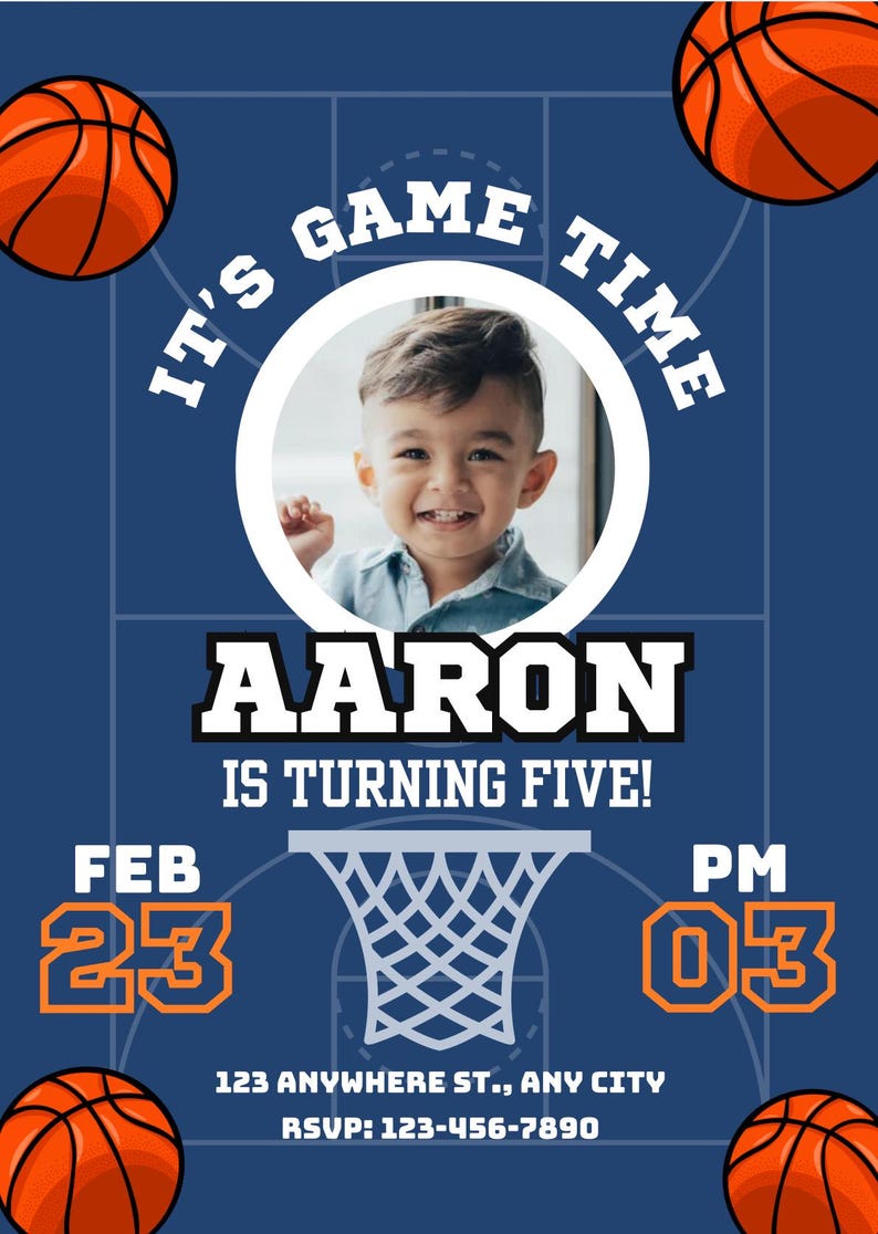Basketball Themed Party Invitations - Etsy