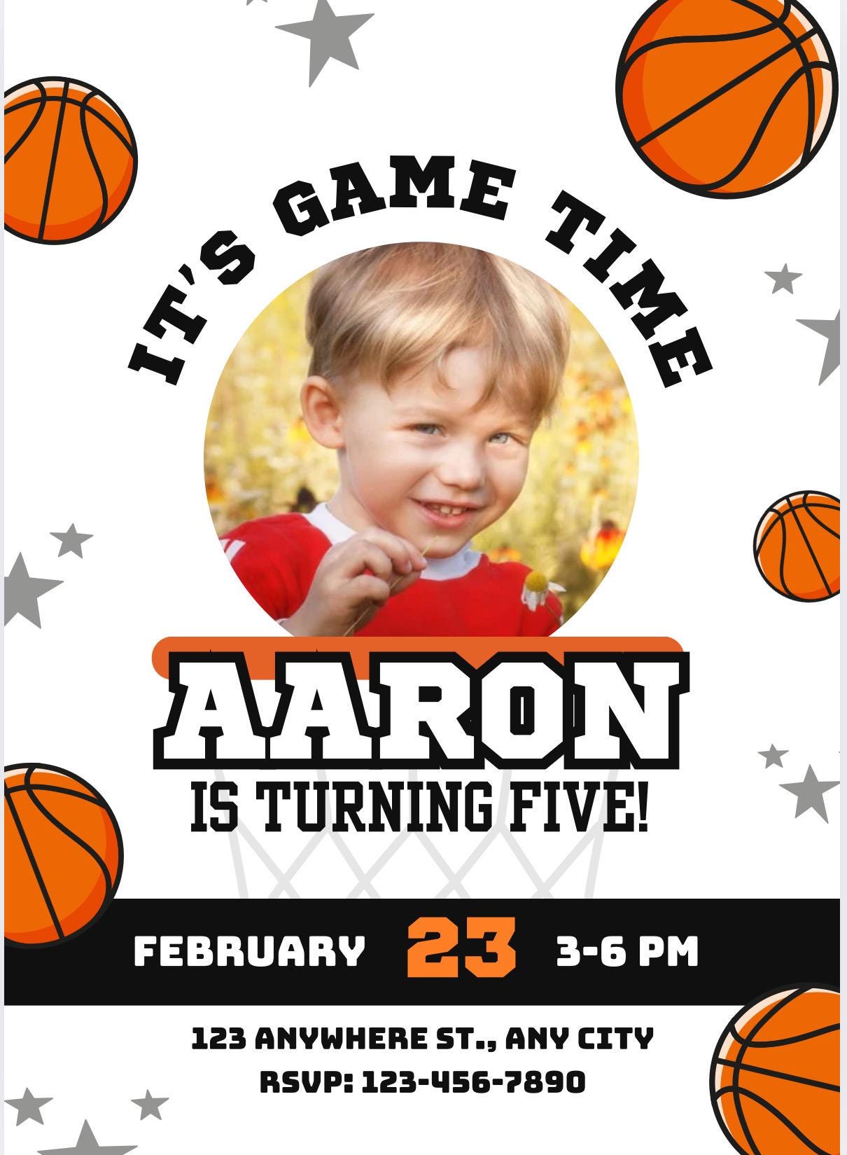 Basketball Themed Party Invitations - Etsy