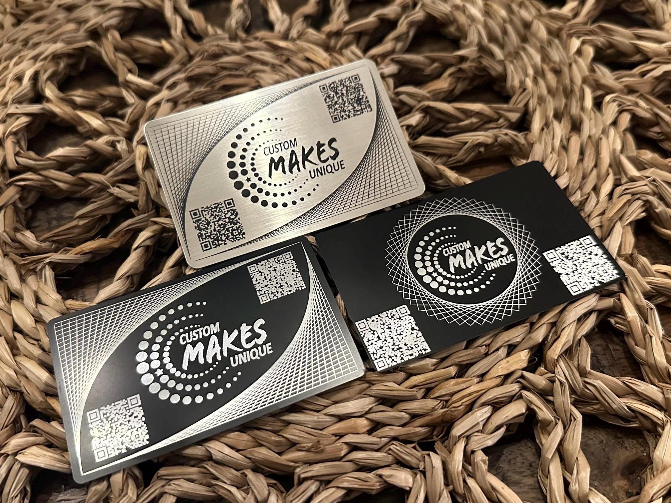 25 Pcs of Metal Business Cards, Name Tags, Etc - Laser Engraved ...